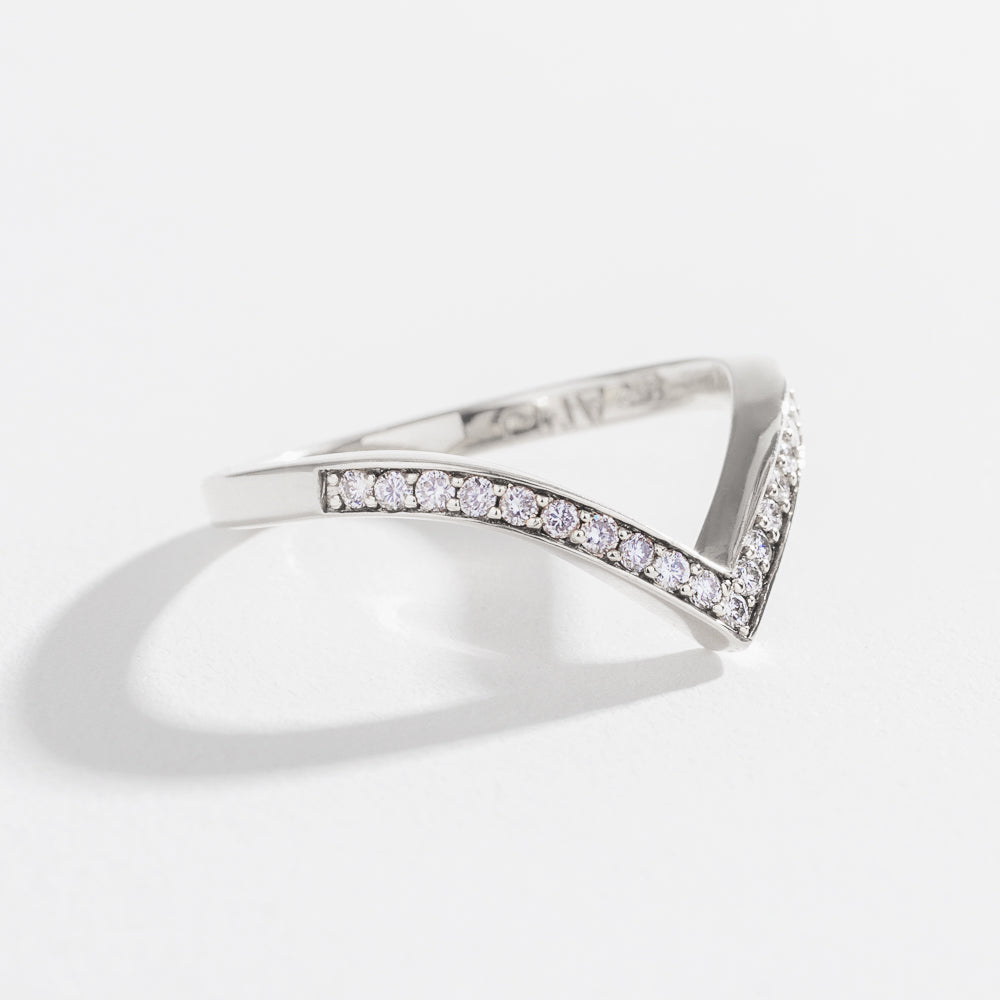 PAVÉ CHEVRON STACKING RINGS | WHITE DIAMONDS – AngelaMonacojewelry